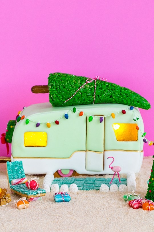 Gingerbread Camper! Serious Candy Art & Fun DIY Recipe! - RV Beagle