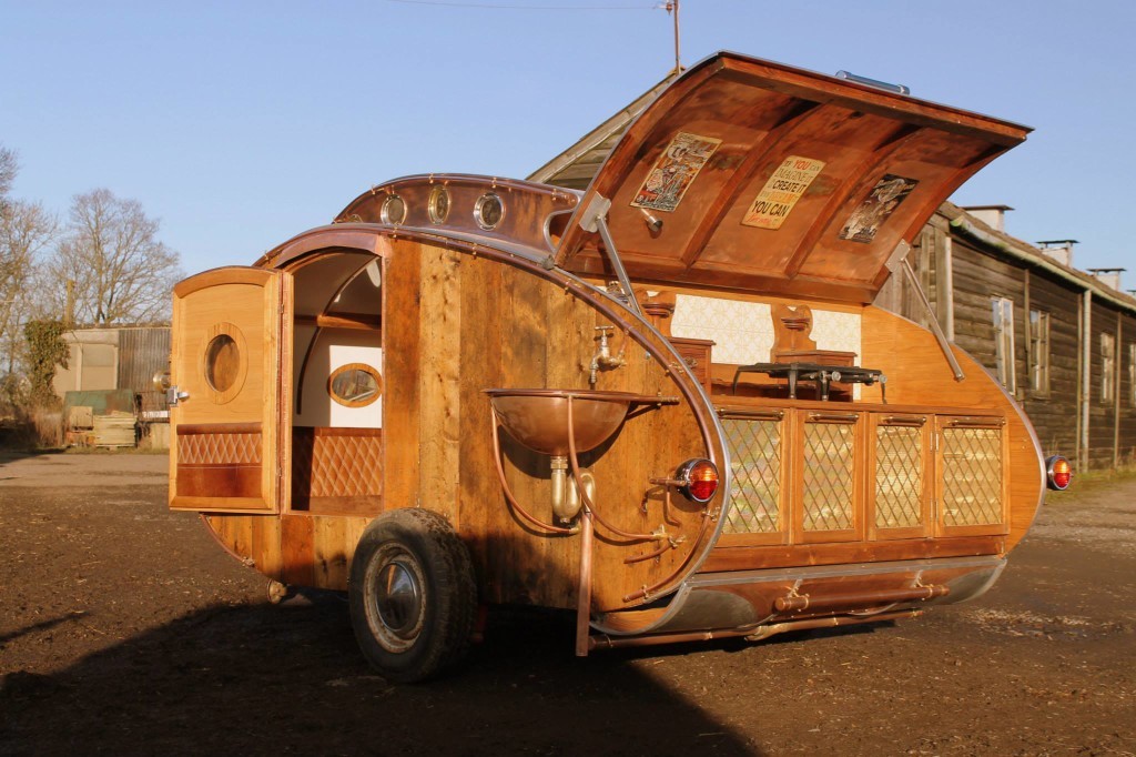 This steampunk teardrop trailer is a work of art - RV Beagle
